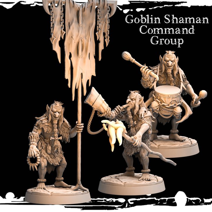 3D Printable Command Group - Goblin Shaman - 3 variations - Army of Darkness: Greenskins by ...
